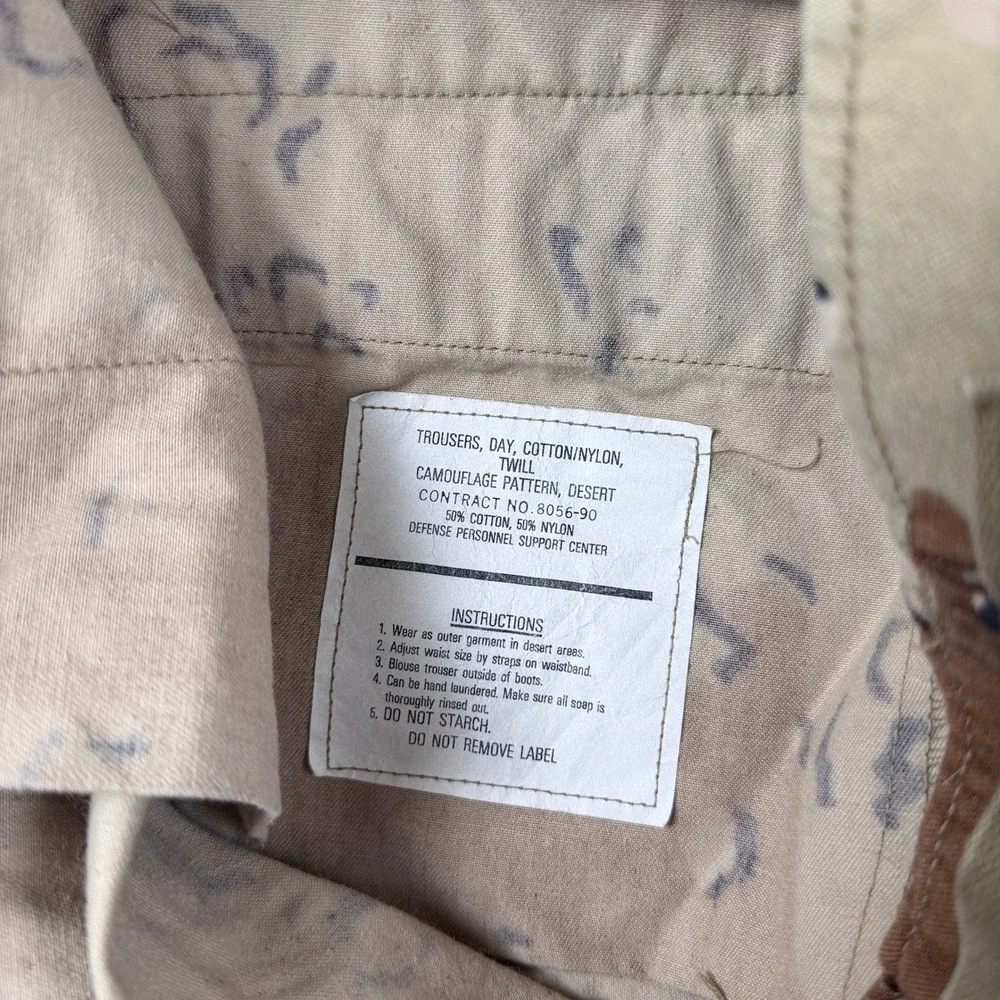 Military | Pants | Vintage Chocolate Chip Camo Pants Mens Small 3x34 ...